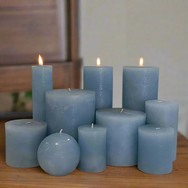 Rustic Candle Aqua blue – Denga Candles & Decorations