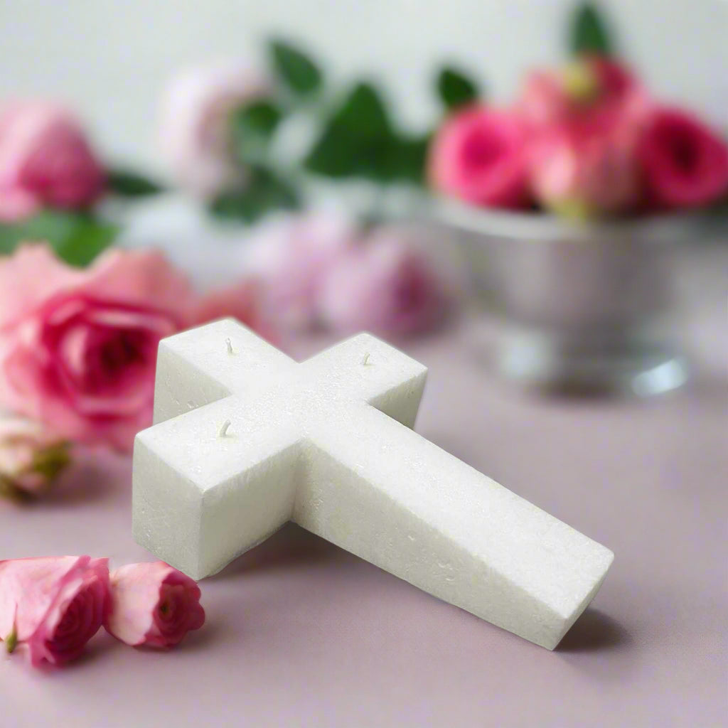 Cross Shaped Candle, 3 wicks – Denga Candles & Gifts